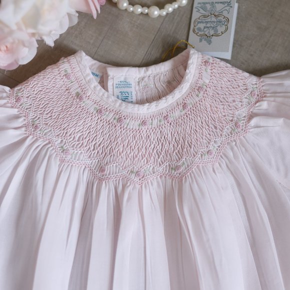Feltman Brothers | One Pieces | Rare Heirloom Smocked Pink Romper Bubble Feltman Brothers Size ...